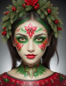28 Festive Christmas Face Painting Ideas For Women In 2023