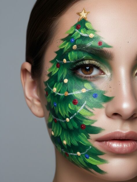 28 Festive Christmas Face Painting Ideas For Women In 2023