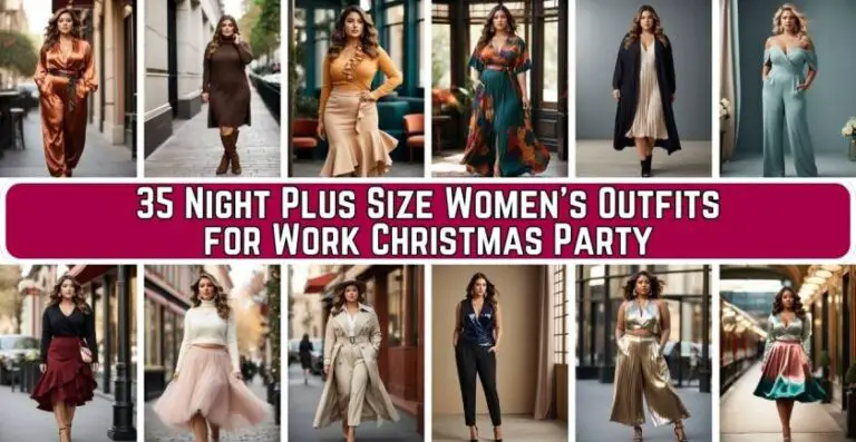 35 Night Plus Size Women's Outfits For Work Christmas Party