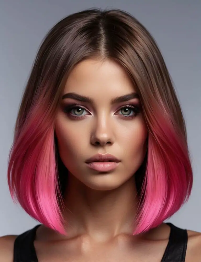 45 Pink Highlights On Dark Brown Hair For Women