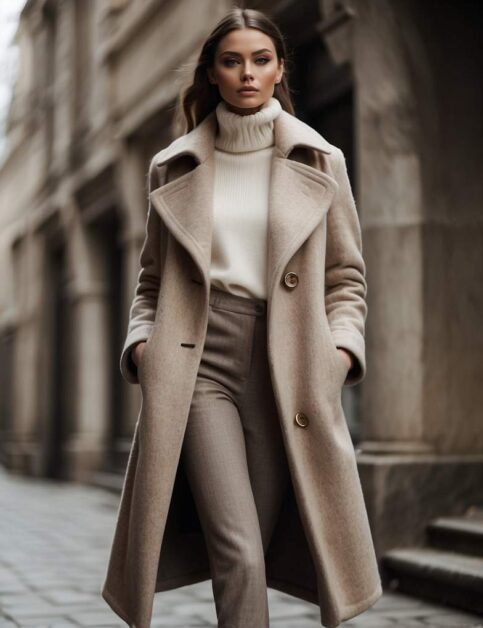 30 Stylish Woolen Coat Outfits For Women In Winter 2024