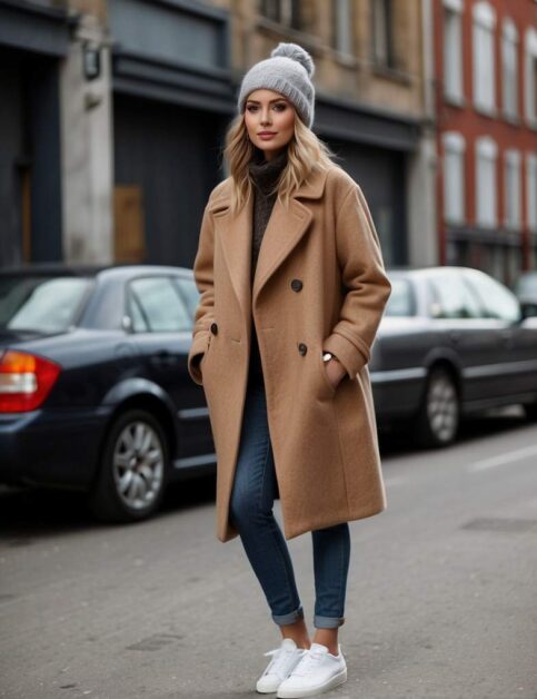 30 Stylish Woolen Coat Outfits For Women In Winter 2024