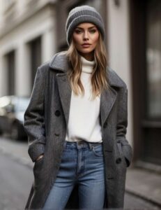 30 Stylish Woolen Coat Outfits For Women In Winter 2024