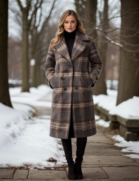 30 Stylish Woolen Coat Outfits For Women In Winter 2024