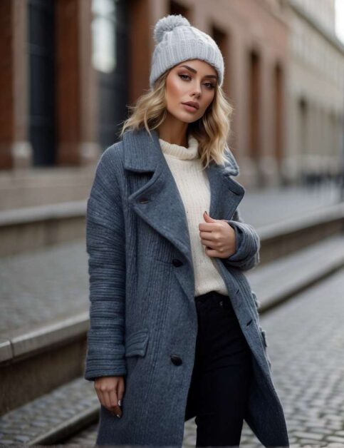 30 Stylish Woolen Coat Outfits For Women In Winter 2024