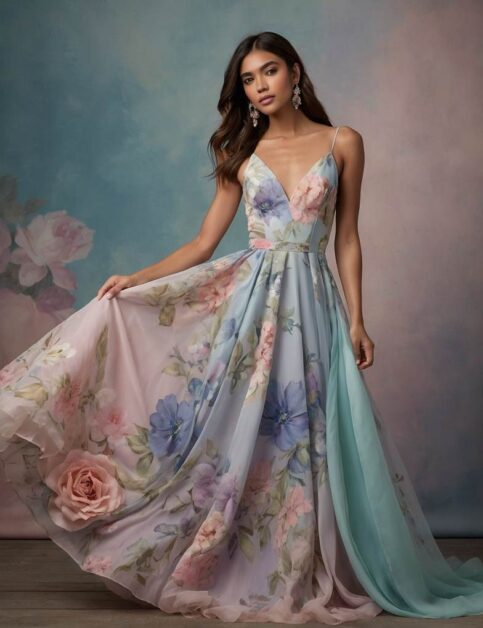 40 Long Floral Prom Dress Ideas For A Night To Remember