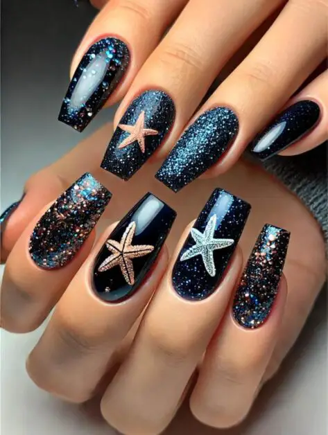 Dive Into 35 Starfish Nail Art Design Ideas